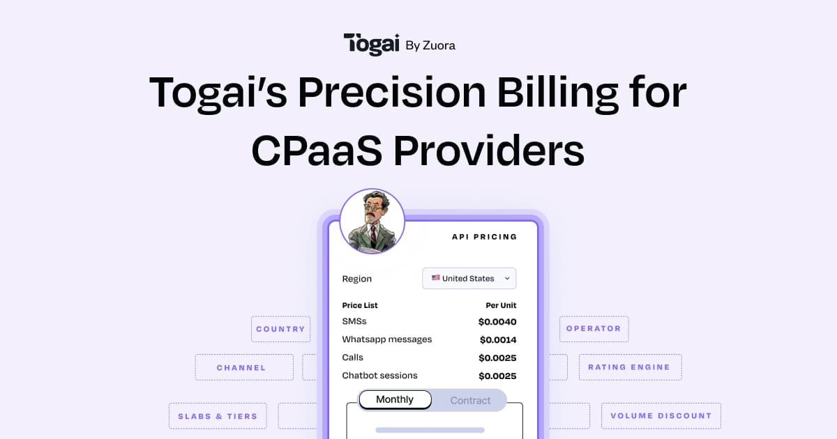 Elevate CPaaS Billing With Advanced Solutions | Togai Elevate CPaaS Billing With Advanced Solutions | Togai